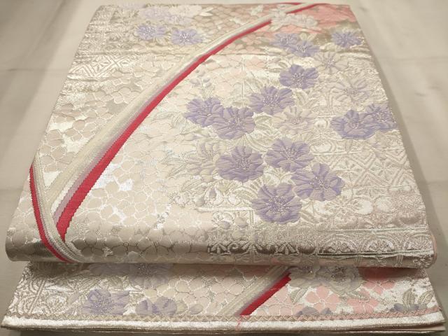 ■■■　サイズ　■■■ 長さ 420cm 幅 30cm程 ■■■　商品詳細　■■■ 【正絹・関西仕立て】 詳細に関しましては、画像をご確認ください。 大変上質な逸品になります。 お安く出品致しますので、是非この機会にいかがでしょうか？ ※汚...