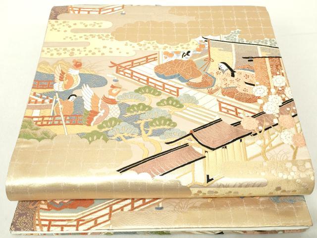 ■■■　サイズ　■■■ 長さ 424cm 幅 30.5cm程 ■■■　商品詳細　■■■ 【正絹】 詳細に関しましては、画像をご確認ください。 大変上質な逸品になります。 お安く出品致しますので、是非この機会にいかがでしょうか？ ※汚れ等に関...