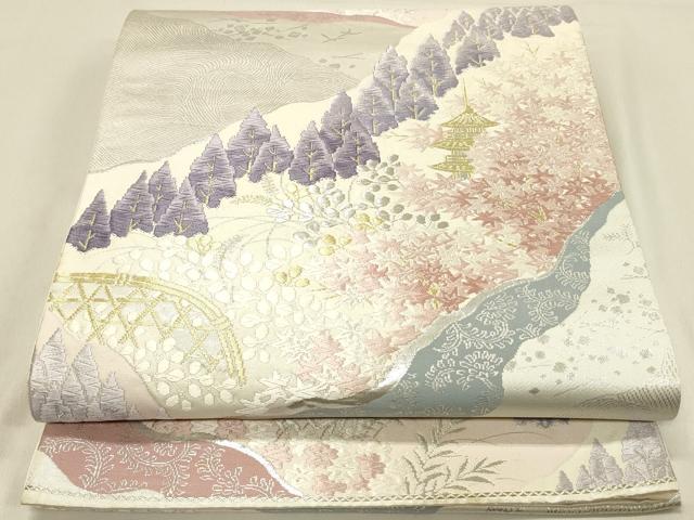 ■■■　サイズ　■■■ 長さ 420cm 幅 30.5cm程 ■■■　商品詳細　■■■ 【正絹・芯なし】 詳細に関しましては、画像をご確認ください。 大変上質な逸品になります。 お安く出品致しますので、是非この機会にいかがでしょうか？ ■■...