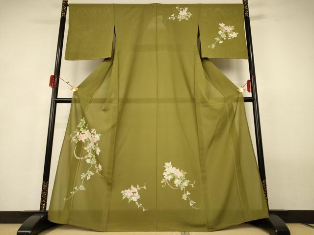 ■■■　サイズ　■■■ 身丈 166cm（肩から） 裄丈 67cm 袖丈 49cm　縫込み 7.5cm 袖幅 34cm 前幅 25cm 後幅 31cm 着物縫いこみ 内揚げ 1cm 裄 お袖側 約1cm　身頃側 約1cm ■■■　商品詳細　...
