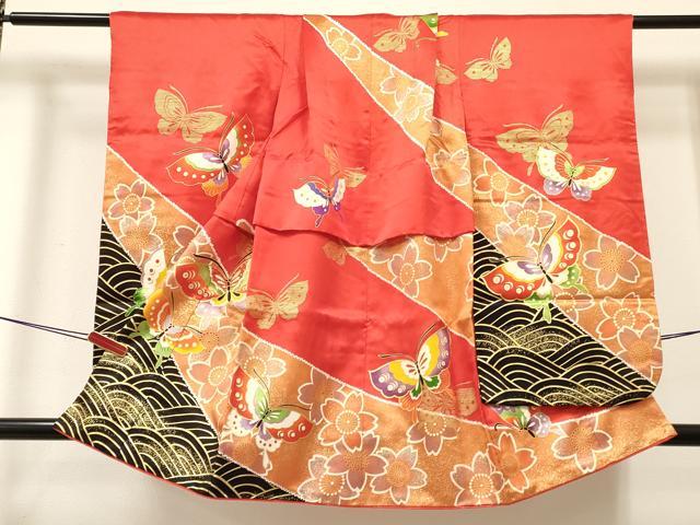 ■■■　サイズ　■■■ 【祝着】 身丈 90cm（肩から） 裄丈 49.5cm（肩上げ　4.5cm） 袖丈 73.5cm　縫込み 1.5cm 袖幅 33cm 前幅 18.5cm 後幅 25.5cm 着物縫いこみ 内揚げ 0cm （腰上げ　1...