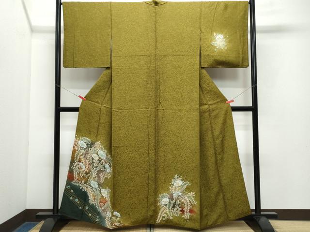 ■■■　サイズ　■■■ 身丈 157cm（肩から） 裄丈 67cm 袖丈 48.5cm　縫込み 7cm 袖幅 35cm 前幅 25cm 後幅 31.5cm 着物縫いこみ 内揚げ 7cm 裄 お袖側 約2cm　身頃側 約3cm ■■■　商品詳...