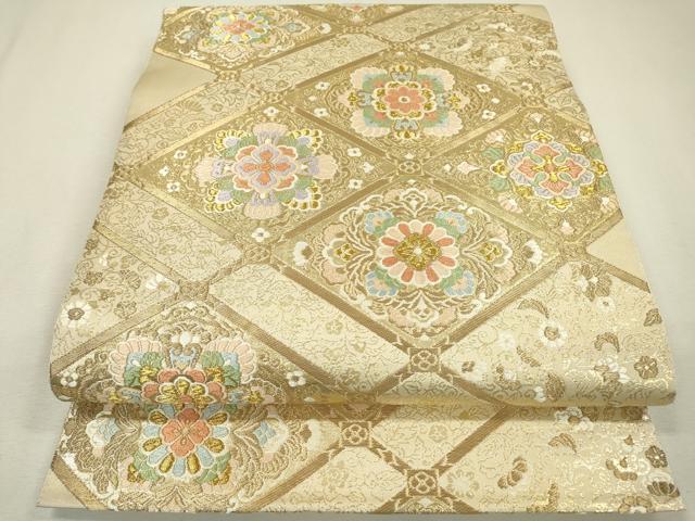 ■■■　サイズ　■■■ 長さ 424cm 幅 30.5cm程 ■■■　商品詳細　■■■ 【正絹】 状態は締めてはおりますが 特に目立ったシミ汚れなどもなく大変良い状態です。 西陣の老舗服部織物は創業1788年から脈々と その卓越した技術力と...