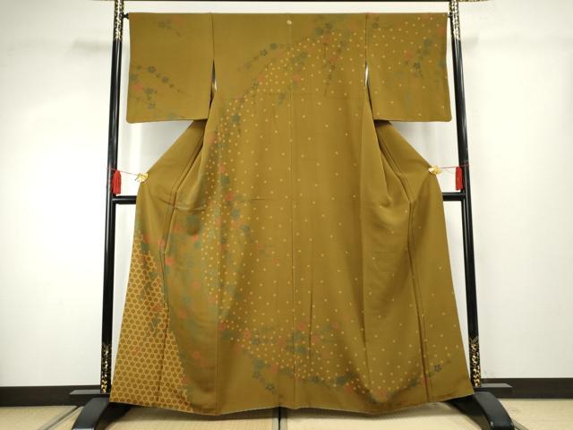 ■■■　サイズ　■■■ 身丈 161cm（肩から） 裄丈 66.5cm 袖丈 48cm　縫込み 4cm 袖幅 34.5cm 前幅 24.5cm 後幅 30.5cm 着物縫いこみ 内揚げ 4cm 裄 お袖側 約1cm　身頃側 約2.5cm ■...