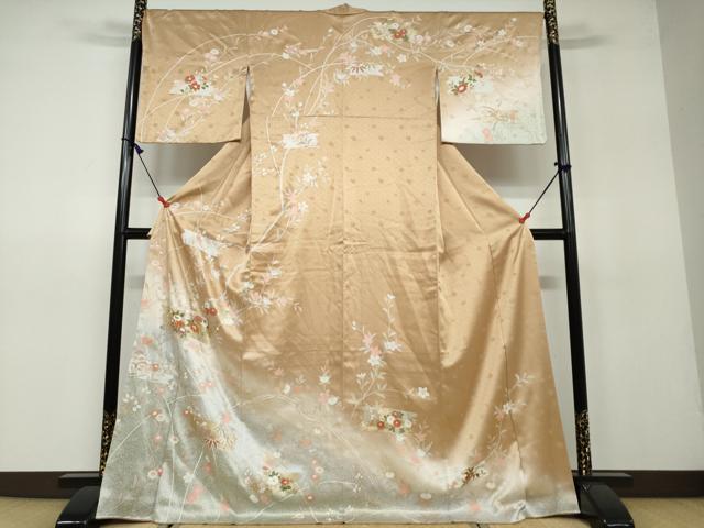■■■　サイズ　■■■ 身丈 170cm（肩から） 裄丈 68.5cm 袖丈 49cm　縫込み 5cm 袖幅 35.5cm 前幅 24cm 後幅 30.5cm 着物縫いこみ 内揚げ 1cm 裄 お袖側 約1cm　身頃側 約1cm ■■■　商...