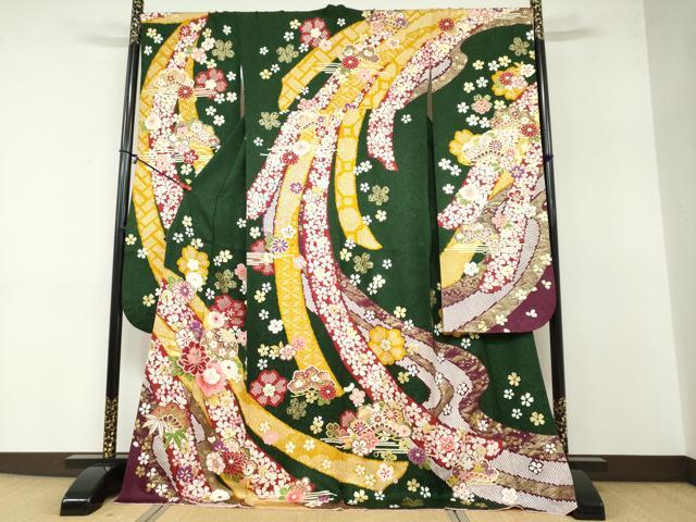 ■■■　サイズ　■■■ 身丈 169cm（肩から） 裄丈 71cm 袖丈 113.5cm　縫込み 1cm 袖幅 36cm 前幅 22.5cm 後幅 30.5cm 着物縫いこみ 内揚げ 3cm 裄 お袖側 約2cm　身頃側 約3cm ■■■　...