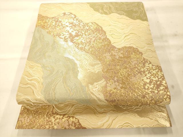 ■■■　サイズ　■■■ 長さ 424cm 幅 30.5cm程 ■■■　商品詳細　■■■ 【正絹】 詳細に関しましては、画像をご確認ください。 大変上質な逸品になります。 お安く出品致しますので、是非この機会にいかがでしょうか？ ※汚れ等に関...