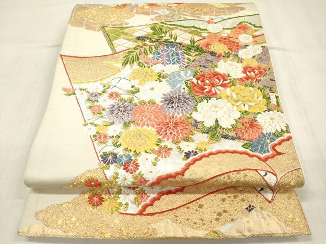 ■■■　サイズ　■■■ 長さ 424cm 幅 30cm程 ■■■　商品詳細　■■■ 【正絹・芯なし】 詳細に関しましては、画像をご確認ください。 大変上質な逸品になります。 お安く出品致しますので、是非この機会にいかがでしょうか？ ■■■　...