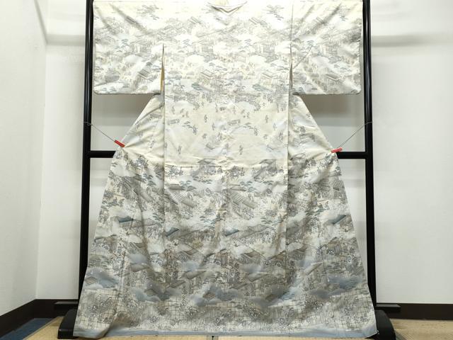 ■■■　サイズ　■■■ 身丈 170.5cm（肩から） 裄丈 68cm 袖丈 48.5cm　縫込み 3cm 袖幅 35cm 前幅 25cm 後幅 30.5cm 着物縫いこみ 内揚げ 0cm 裄 お袖側 約2cm　身頃側 約1.5cm ■■■...