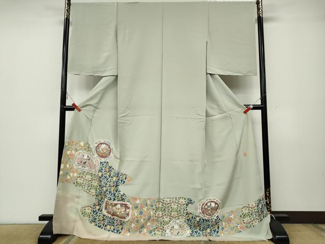 ■■■　サイズ　■■■ 反幅　34cm　　　八掛付き ※ご自身でお好みのサイズに仕立ててお召になっていただけます。 ■■■　商品詳細　■■■ 【正絹・未使用・紋無し】 状態は接写画像のように表地所々にヤケ、上前に薄い汚れがございます。 大変...