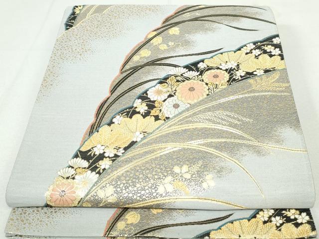 ■■■　サイズ　■■■ 長さ 432cm 幅 30.5cm程 ■■■　商品詳細　■■■ 【正絹・芯なし】 詳細に関しましては、画像をご確認ください。 大変上質な逸品になります。 お安く出品致しますので、是非この機会にいかがでしょうか？ ■■...