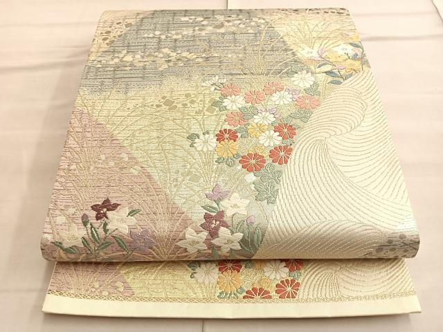 ■■■　サイズ　■■■ 長さ 426cm 幅 31cm程 ■■■　商品詳細　■■■ 【正絹】 詳細に関しましては、画像をご確認ください。 着用時には見えない部分になりますのであまり気にならずお召しになれるかと思います。 大変上質な逸品になり...