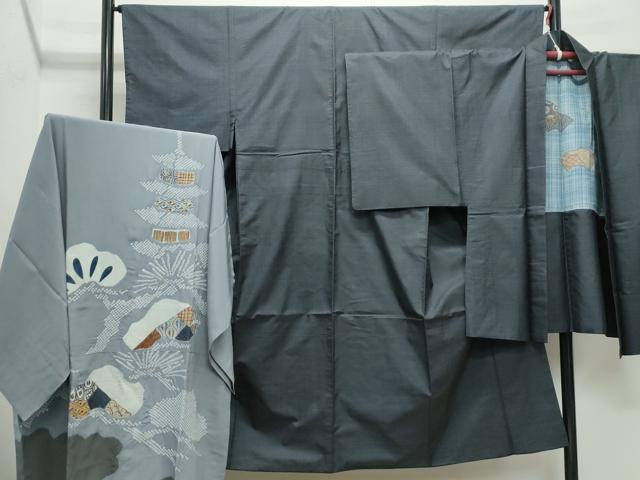 ■■■　サイズ　■■■ 【着物】 身丈 146cm（肩から） 裄丈 65.5cm 袖丈 49cm　縫込み 5cm 袖幅 34.5cm 前幅 25cm 後幅 31cm 着物縫いこみ 内揚げ 6cm 裄 お袖側 約2cm　身頃側 約4cm 【羽...