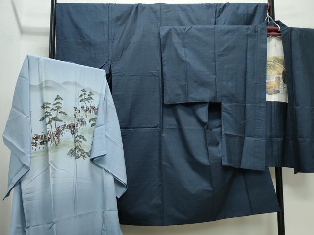 ■■■　サイズ　■■■ 【着物】 身丈 142cm（肩から） 裄丈 70.5cm 袖丈 47cm　縫込み 3cm 袖幅 36cm 前幅 24.5cm 後幅 31cm 着物縫いこみ 内揚げ 7cm 裄 お袖側 約1.5cm　身頃側 約1cm ...