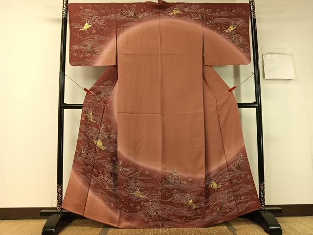 ■■■　サイズ　■■■ 身丈162cm（肩から） 裄丈 68cm 袖丈 49cm　縫込み 6cm 袖幅 34.5cm 前幅 25cm 後幅 30cm 着物縫いこみ 内揚げ 5cm 裄 お袖側 約2cm　身頃側 約2.5cm ■■■　商品詳細...