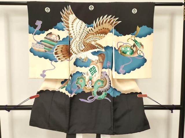 ■■■　サイズ　■■■ 【産着】 身丈 100cm（肩から） 裄丈 45cm 袖丈 56.5cm ■■■　商品詳細　■■■ 産着【着物：正絹・襦袢：化繊・五つ紋】の 状態は特に目立ったシミ汚れなどもなく大変良い状態です。 大変上質な逸品にな...