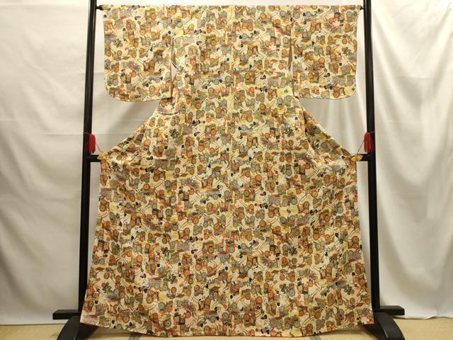 ■■■　サイズ　■■■ 身丈 165.5cm（肩から） 裄丈 65.5cm 袖丈 50cm　縫込み 2cm 袖幅 34cm 前幅 24.5cm 後幅 29.5cm 着物縫いこみ 内揚げ 3cm 裄 お袖側 約0cm　身頃側 約1cm ■■■...