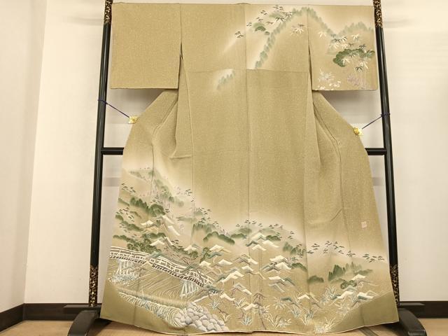 ■■■　サイズ　■■■ 身丈 165cm（肩から） 裄丈 68cm 袖丈 49cm　縫込み 3cm 袖幅 34cm 前幅 24.5cm 後幅 31cm 着物縫いこみ 内揚げ 6cm 裄 お袖側 約2cm　身頃側 約1.5cm ■■■　商品詳...