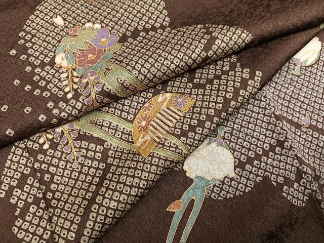 ■■■　サイズ　■■■ 身丈 152cm（肩から） 裄丈 61.5cm 袖丈 50.5cm　縫込み 4cm 袖幅 31cm 前幅 23cm 後幅 28.5cm 着物縫いこみ 内揚げ 4cm 裄 お袖側 約3cm　身頃側 約3cm ■■■　商...