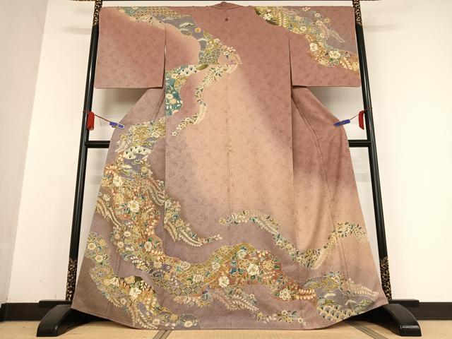 ■■■　サイズ　■■■ 身丈 164cm（肩から） 裄丈 68.5cm 袖丈 49.5cm　縫込み 5cm 袖幅 34.5cm 前幅 24.5cm 後幅 31cm 着物縫いこみ 内揚げ 3cm 裄 お袖側 約2cm　身頃側 約4cm ■■■...