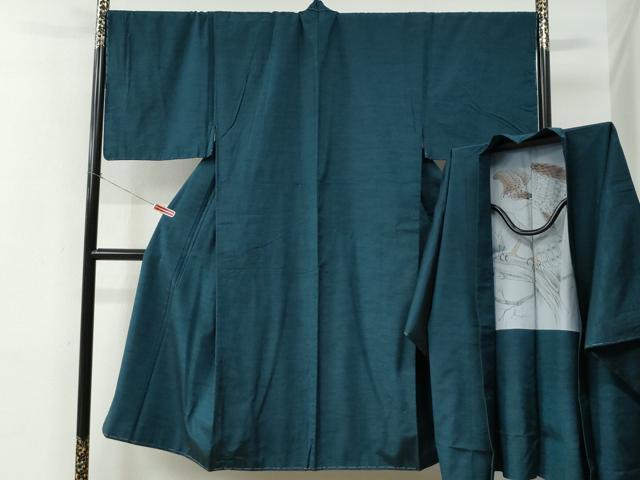 ■■■　サイズ　■■■ 【着物】 身丈 142cm（肩から） 裄丈 71.5cm 袖丈 48.5cm　縫込み 5cm 袖幅 36cm 前幅 29cm 後幅 31cm 着物縫いこみ 内揚げ 6cm 裄 お袖側 約2cm　身頃側 約3cm 【羽...