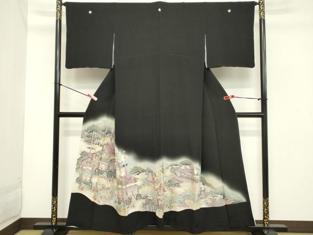 ■■■　サイズ　■■■ 身丈 155.5cm（肩から） 裄丈 65cm 袖丈 46cm　縫込み 5.5cm 袖幅 33cm 前幅 26cm 後幅 32cm 着物縫いこみ 内揚げ 5cm 裄 お袖側 約1cm　身頃側 約2cm ■■■　商品詳...
