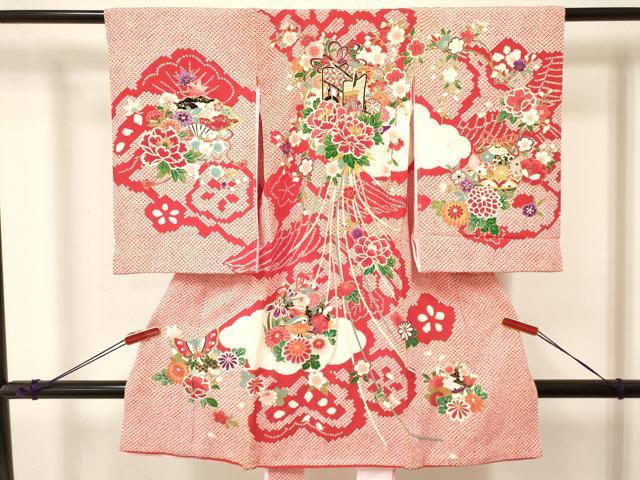 ■■■　サイズ　■■■ 【着物】 身丈 96cm（肩から） 裄丈 46cm 袖丈 54cm ■■■　商品詳細　■■■ 産着【表地：正絹・裏地：化繊・襦袢：化繊】の 状態は接写画像のように表地所々に薄い汚れがございます。 大変上質な逸品になり...