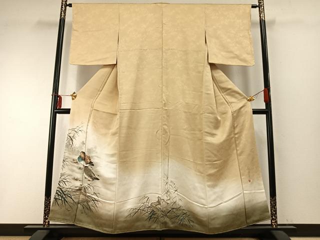 ■■■　サイズ　■■■ 身丈 155cm（肩から） 裄丈 63cm 袖丈 48cm　縫込み 7cm 袖幅 32cm 前幅 25cm 後幅 31cm 着物縫いこみ 内揚げ 10cm 裄 お袖側 約3cm　身頃側 約4cm ■■■　商品詳細　■...