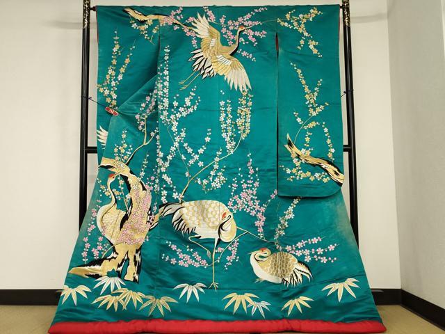 ■■■　サイズ　■■■ 身丈 179.5cm（肩から） 裄丈 65.5cm 袖丈 103cm　縫込み 5.5cm 袖幅 32cm 前幅 25cm 後幅 30cm 着物縫いこみ 内揚げ 0cm 裄 お袖側 約2cm　身頃側 約0cm ■■■　...