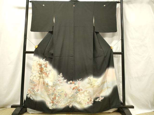 ■■■　サイズ　■■■ 身丈 161.5cm（肩から） 裄丈 62.5cm 袖丈 48.5cm　縫込み 3cm 袖幅 32.5cm 前幅 24cm 後幅 28.5cm 着物縫いこみ 内揚げ 6.5cm 裄 お袖側 約4cm　身頃側 約4cm...