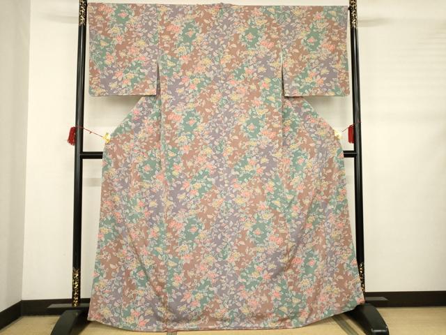 ■■■　サイズ　■■■ 身丈 167cm（肩から） 裄丈 67cm 袖丈 49.5cm　縫込み 5cm 袖幅 34cm 前幅 23cm 後幅 31cm 着物縫いこみ 内揚げ 0cm 裄 お袖側 約1cm　身頃側 約1cm ■■■　商品詳細　...