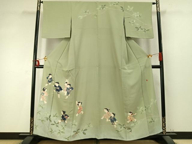 ■■■　サイズ　■■■ 身丈 158cm（肩から） 裄丈 65cm 袖丈 46cm　縫込み 6cm 袖幅 33cm 前幅 25cm 後幅 31cm 着物縫いこみ 内揚げ 7cm 裄 お袖側 約1.5cm　身頃側 約2cm ■■■　商品詳細　...