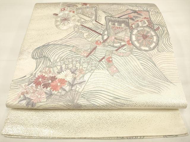 ■■■　サイズ　■■■ 長さ 430cm 幅 30.5cm程 ■■■　商品詳細　■■■ 【正絹・芯なし・関西仕立て】 詳細に関しましては、画像をご確認ください。 大変上質な逸品になります。 お安く出品致しますので、是非この機会にいかがでしょ...