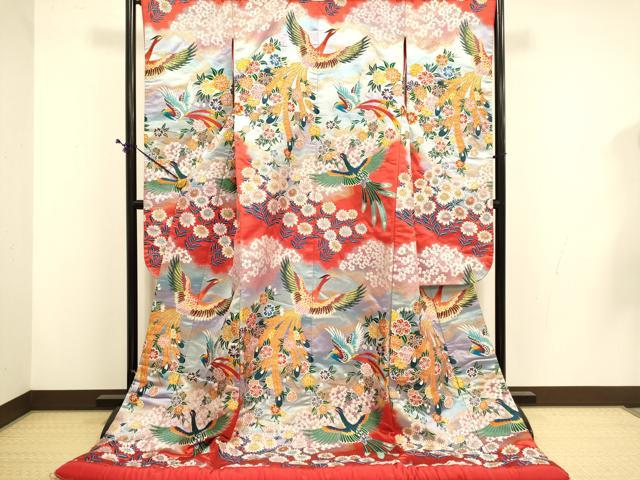 ■■■　サイズ　■■■ 身丈 192.5cm（肩から） 裄丈 67cm 袖丈 108.5cm　縫込み 2cm 袖幅 33.5cm 前幅 29cm 後幅 32.5cm 着物縫いこみ 内揚げ 0cm 裄 お袖側 約1cm　身頃側 約0cm ■■...