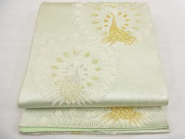 ■■■　サイズ　■■■ 長さ 424cm 幅 30.5cm程 ■■■　商品詳細　■■■ 【正絹・芯なし】 状態は接写画像のように たれ先上部に薄い汚れ、前柄付近から手先にかけて折れ山の薄い汚れがございますが その他特に目立ったシミ汚れなども...