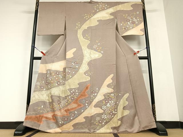 ■■■　サイズ　■■■ 身丈 166cm（肩から） 裄丈 67cm 袖丈 50cm　縫込み 5cm 袖幅 34.5cm 前幅 25cm 後幅 30.5cm 着物縫いこみ 内揚げ 3cm 裄 お袖側 約1cm　身頃側 約0cm ■■■　商品詳...