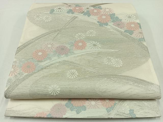 ■■■　サイズ　■■■ 長さ 444cm 幅 30cm程 ■■■　商品詳細　■■■ 【正絹】 状態は接写画像のように 前柄に薄い汚れがございますが その他特に目立ったシミ汚れなどもなく大変良い状態です。 大変上質な逸品になります。 お安く出...