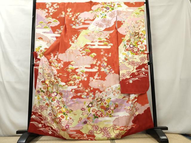 ■■■　サイズ　■■■ 身丈 163.5cm（肩から） 裄丈 68cm 袖丈 113.5cm　縫込み 3cm 袖幅 34.5cm 前幅 25cm 後幅 30cm 着物縫いこみ 内揚げ 5cm 裄 お袖側 約0cm　身頃側 約1.5cm ■■...