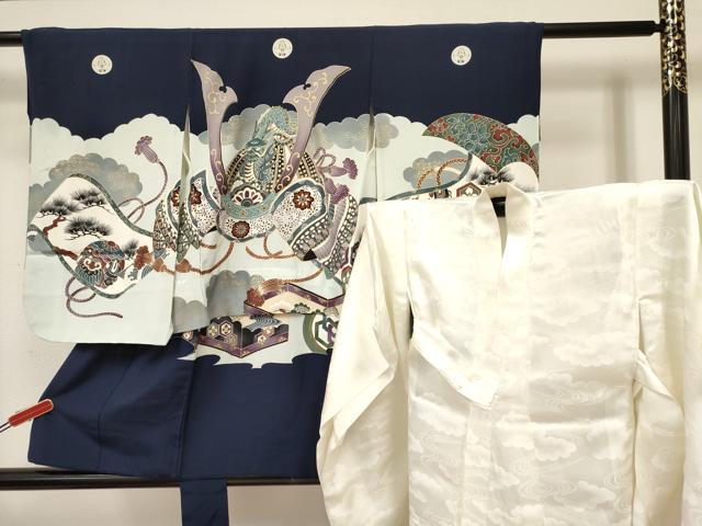 ■■■　サイズ　■■■ 【祝着】 身丈 81cm（肩から） 裄丈 45cm（肩上げ　0cm） 袖丈 56cm　縫込み 2.5cm 袖幅 29cm 前幅 14cm 後幅 16cm 着物縫いこみ 内揚げ 0cm （腰上げ　8cm） 裄 お袖側 ...