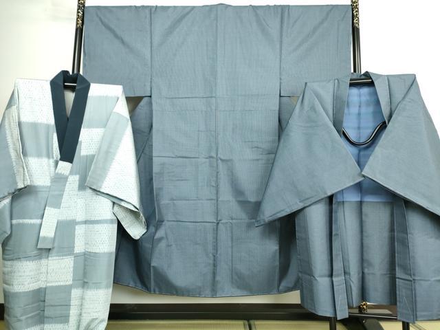 ■■■　サイズ　■■■ 【着物】 身丈 143cm（肩から） 裄丈 69.5cm 袖丈 46.5cm 袖幅 35cm 前幅 23cm 後幅 30.5cm 着物縫いこみ 内揚げ 9cm 裄 お袖側 約 1cm　身頃側 約 1cm 【羽織】 身...