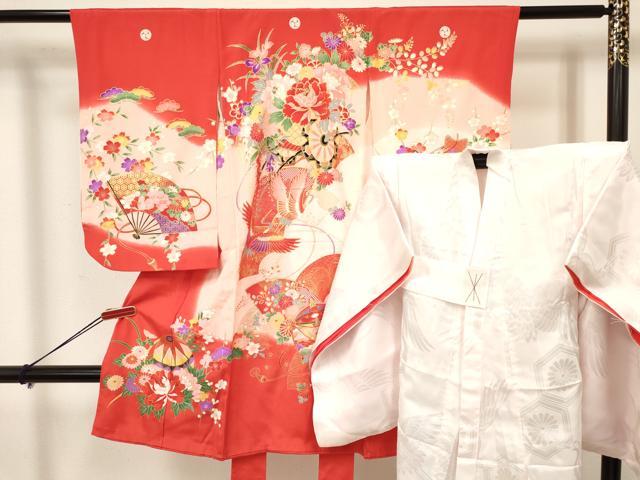 ■■■　サイズ　■■■ 【祝着】 身丈 97.5cm（肩から） 裄丈 46.5cm（肩上げ　0cm） 袖丈 55.5cm　縫込み 2.5cm 袖幅 30cm 前幅 14.5cm 後幅 16cm 着物縫いこみ 内揚げ 0cm （腰上げ　0cm...