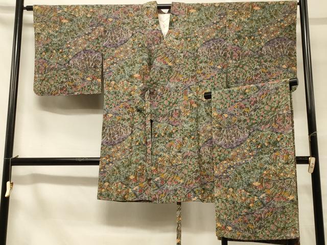 ■■■　サイズ　■■■ 身丈 95cm（肩から） 裄丈 64.5cm 袖丈 45cm　縫込み 4cm 袖幅 33.5cm 前幅 24cm 後幅 31cm 裄 お袖側 約1.5cm　身頃側 約3cm ■■■　商品詳細　■■■ 【正絹】 状態は...