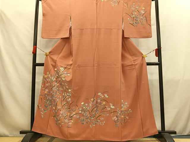 ■■■　サイズ　■■■ 身丈 161cm（肩から） 裄丈 63.5cm 袖丈 48cm　縫込み 3cm 袖幅 32cm 前幅 23.5cm 後幅 28cm 着物縫いこみ 内揚げ 6.5cm 裄 お袖側 約1.5cm　身頃側 約2cm ■■■...