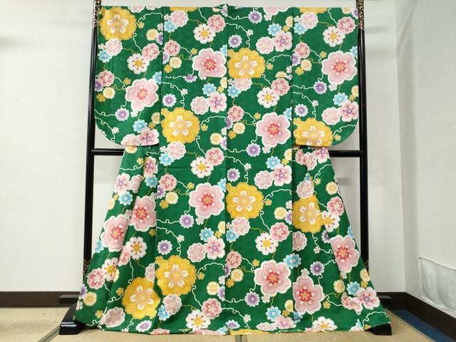 ■■■　サイズ　■■■ 身丈 175cm（肩から） 裄丈 70.5cm 袖丈 75cm　縫込み 2cm 袖幅 35.5cm 前幅 29.5cm 後幅 34.5cm 着物縫いこみ 内揚げ 0cm 裄 お袖側 約1cm　身頃側 約1cm ■■■...