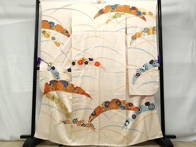 ■■■　サイズ　■■■ 身丈 161.5cm（肩から） 裄丈 67cm 袖丈 24.5cm　縫込み 30.5cm 袖幅 34.5cm 前幅 24.5cm 後幅 30.5cm 着物縫いこみ 内揚げ 1cm 裄 お袖側 約1cm　身頃側 約2....