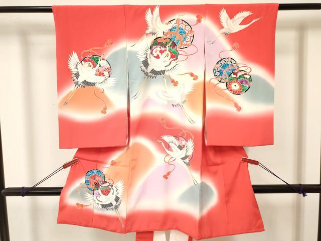 ■■■　サイズ　■■■ 【着物】 身丈 98cm（肩から） 裄丈 45.5cm 袖丈 59.5cm ■■■　商品詳細　■■■ 産着【表地：正絹・襦袢：裏地】の 状態は接写画像のように左袖前に薄い汚れがございますがその他特に目立ったシミ汚れな...