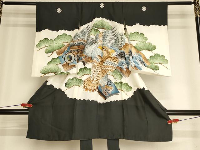 ■■■　サイズ　■■■ 【産着】 身丈 99.5cm（肩から） 裄丈 47cm 袖丈 55.5cm ■■■　商品詳細　■■■ 産着【正絹・五つ紋】の状態は特に目立ったシミ汚れなどもなく大変良い状態です。 大変上質な逸品になります。 お安く出...