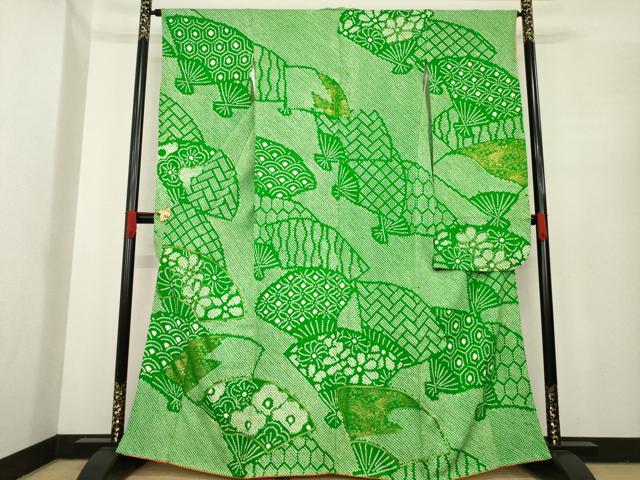 ■■■　サイズ　■■■ 身丈 163cm（肩から） 裄丈 65cm 袖丈 95.5cm　縫込み 6cm 袖幅 32cm 前幅 24cm 後幅 29cm 着物縫いこみ 内揚げ 5cm 裄 お袖側 約3cm　身頃側 約2cm ■■■　商品詳細　...