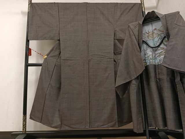 ■■■　サイズ　■■■ 【着物】 身丈 147cm（肩から） 裄丈 70cm 袖丈 48cm　縫込み 1cm 袖幅 35cm 前幅 24.5cm 後幅 30.5cm 着物縫いこみ 内揚げ 3cm 裄 お袖側 約0cm　身頃側 約3cm 【羽...