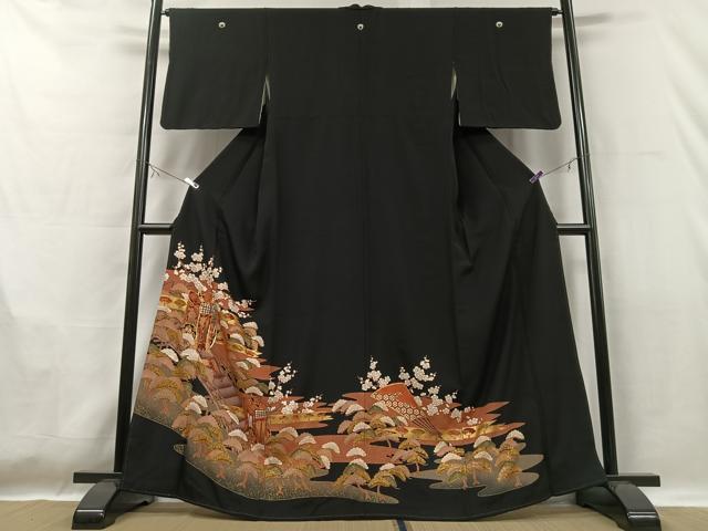 ■■■　サイズ　■■■ 身丈 163.5cm（肩から） 裄丈 65.5cm 袖丈 46cm　縫込み 4cm 袖幅 32.5cm 前幅 25cm 後幅 29cm 着物縫いこみ 内揚げ 5cm 裄 お袖側 約3cm　身頃側 約2.5cm ■■■...